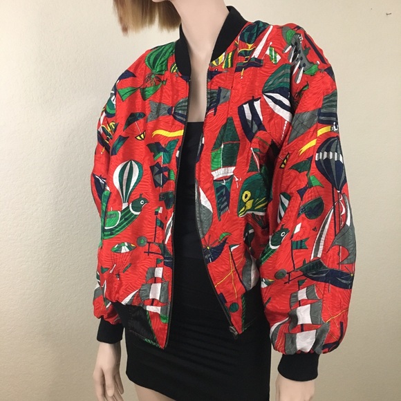 Vintage | Jackets & Coats | Vintage 999 Colorful Bomber Jacket | Poshmark